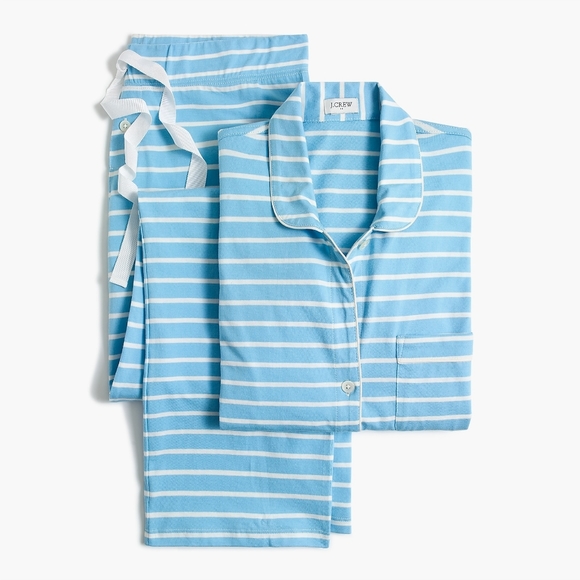 J. Crew | Intimates & Sleepwear | New J Crew Baby Blue Striped Knit ...